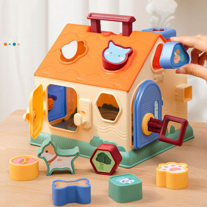 [iDS] Shape Matching Plastic Pet House Toy Geometry Cognitive Game ...