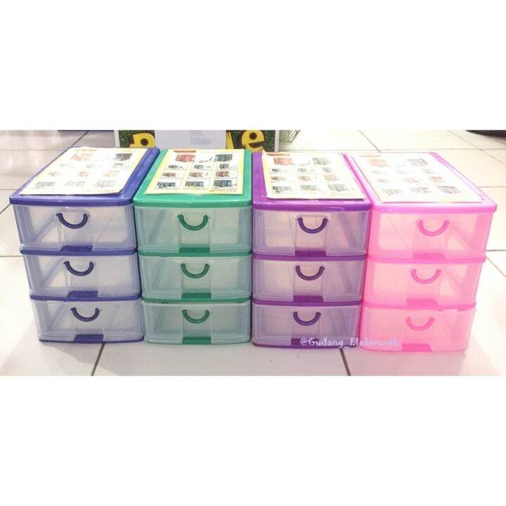 Komet Star Mini Container Victory susun L 3 Laci mini Plastik L3 ...