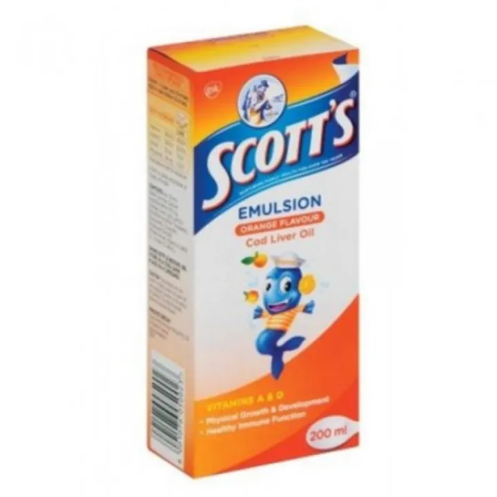 Scott's Emulsion Cod Liver Oil for Kids &Adult 200ml Orange | Lazada PH