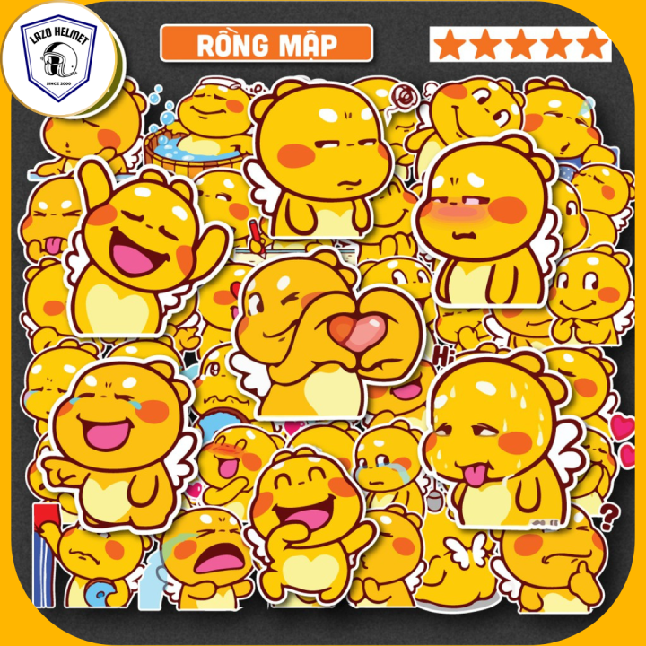 Sticker Rồng Mập chống nước sticker dán mũ bảo hiểm, laptop, điện thoại ...