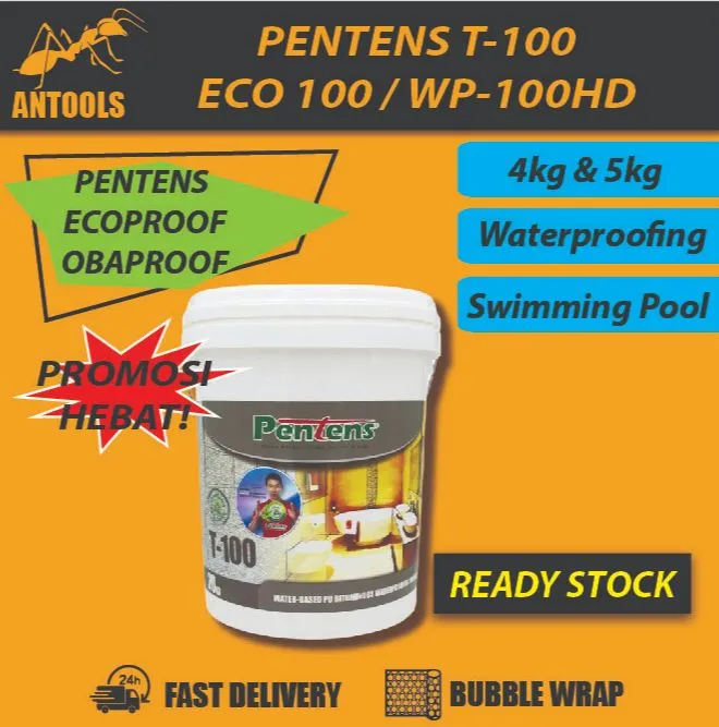 5KG PENTENS T-100 /PENTENS T100 5KG / ECO 100 4KG / OBAPROOF WP-100HD / WATERPROOFING / SWIMMING ...