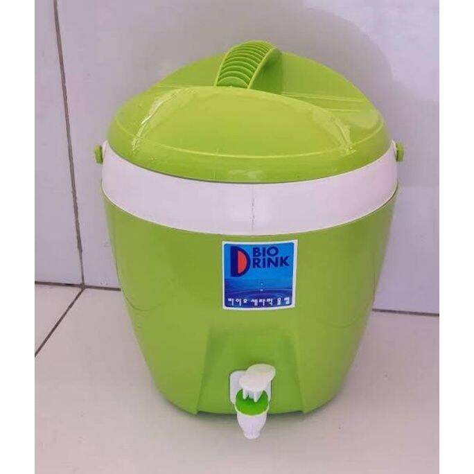 Insulated 3L Bio Drink Water Jug with handle, faucet and grip cover ...