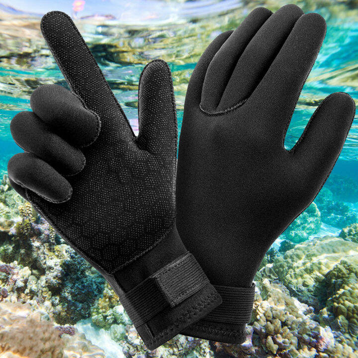 3mm Scuba Diving Surfing Gloves Wetsuit Gloves Thermal Anti Slip Neoprene For Spearfishing ...
