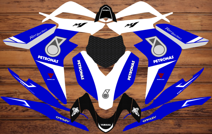 Sniper 155 Fulldecals laminated Glossy Sticker for Race Blue 155 ...