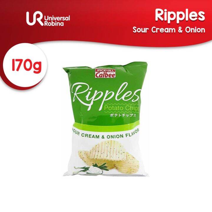Calbee Ripples Potato Chips Sour Cream & Onion (170g) | Lazada PH