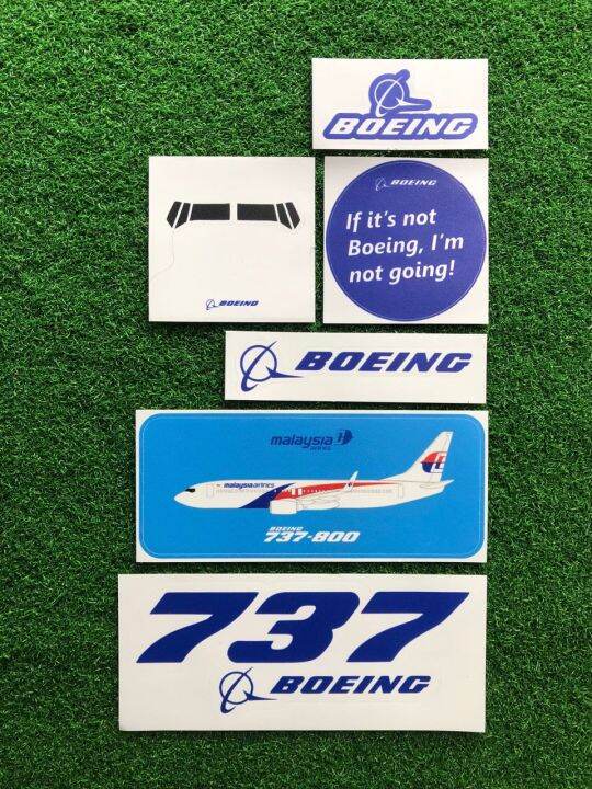 Aviation sticker 737 stickers boeing sticker kapal terbang airplane ...