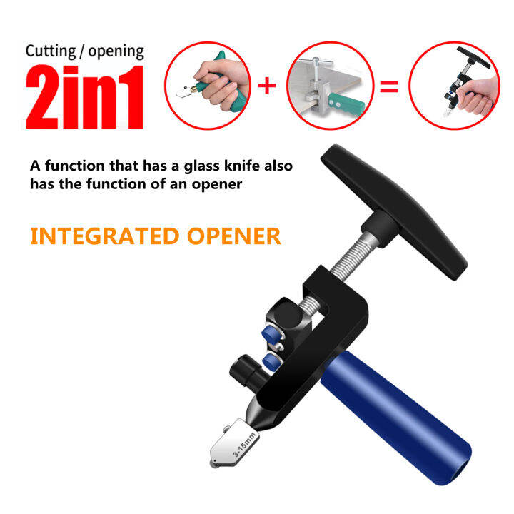 Ready Stock Manual Tile Mirrors Cutter Multi-Functional Glass Cutter Set Ceramic Tile Opener ...