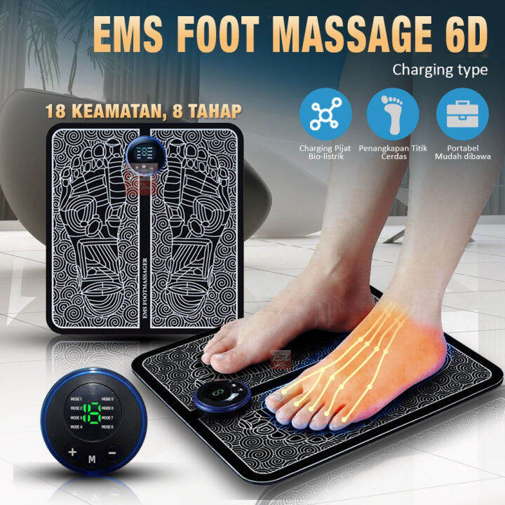 【COD】 FOOT MASSAGE MAT EMS Foot Massager Machine Stimulator Muscle ...