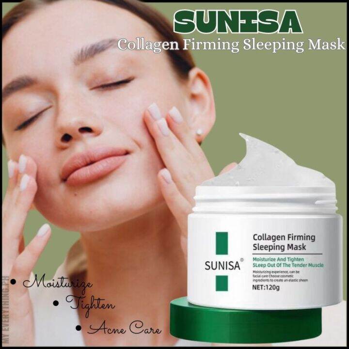NEW Sunisa Collagen Firming Sleeping Mask Hydrating Moisture Whitening ...