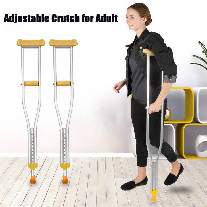Ultra-Light Weight Underarm Cane Arm Support Adjustable Height Shoulder ...