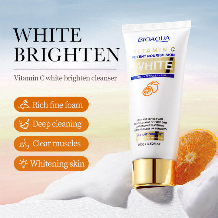 BIOAQUA Vitamin C White Brighten Cleanser Oil Control Deep Cleansing ...