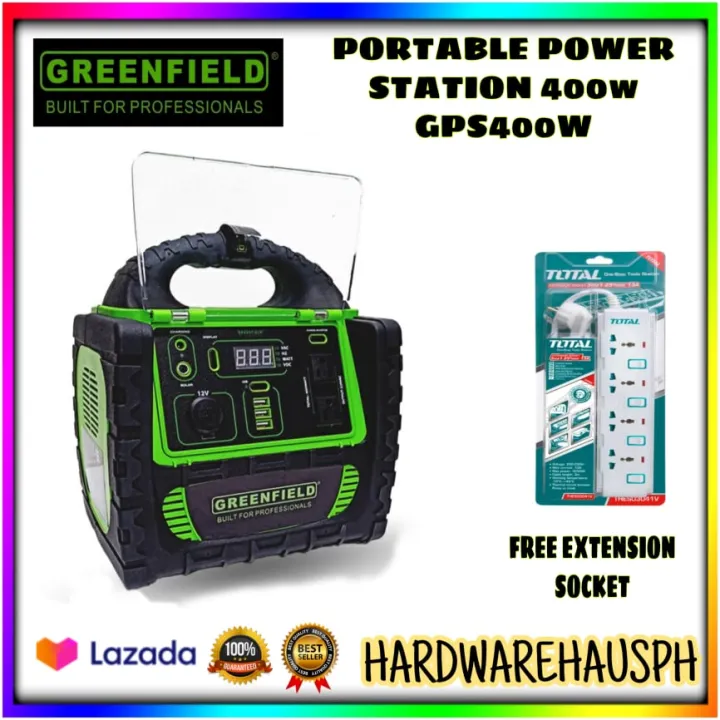 GREENFIELD Power Station 400wv GPS400W with FREE Extension | Lazada PH