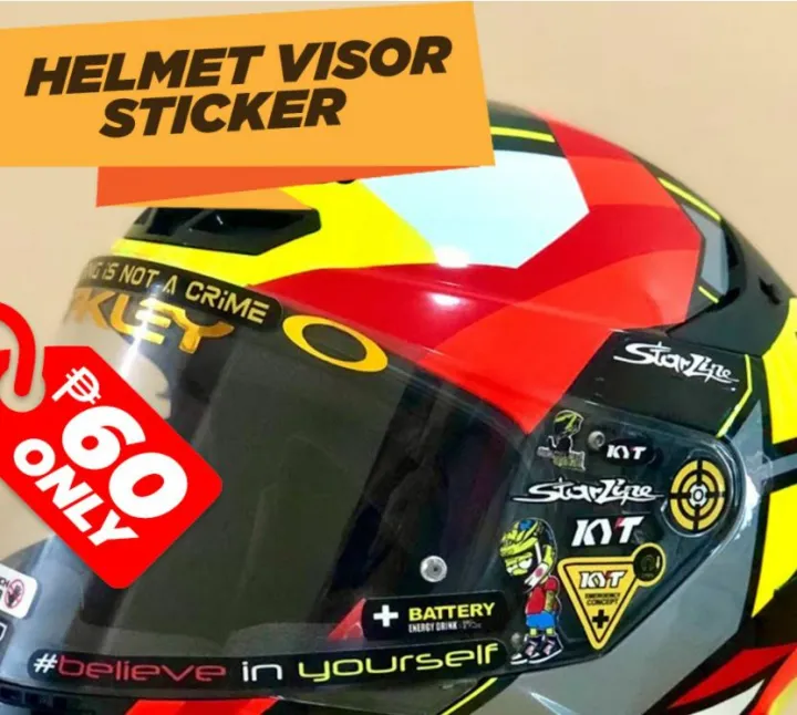 Helmet Visor Stickers - Vinyl Laminated | Lazada PH
