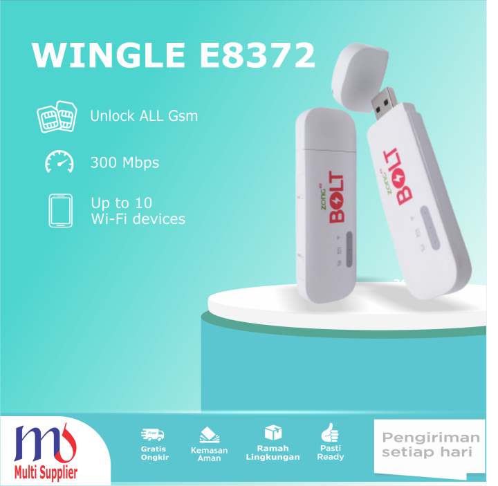 Modem Wifi 4G LTE E8372 Wingle Unlock All Operator bisa dicolok ke power bank | Lazada Indonesia