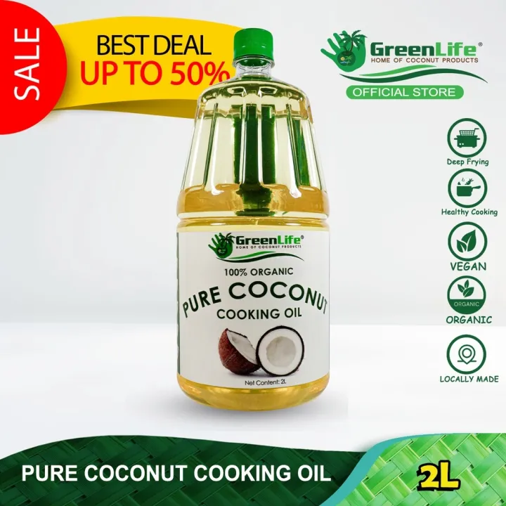 Organic Pure Coconut Cooking Oil 2L Deep Fry Healthy Cooking Oil NOT ...