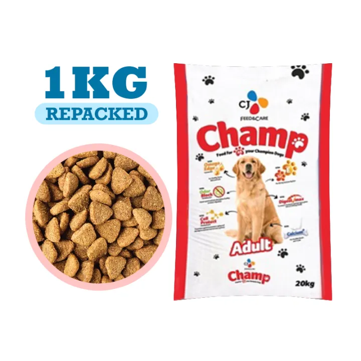 CHAMP ADULT BEEF 1KG DOG DRY FOOD Pet Diet Paw Puppy Coat Health Fur ...