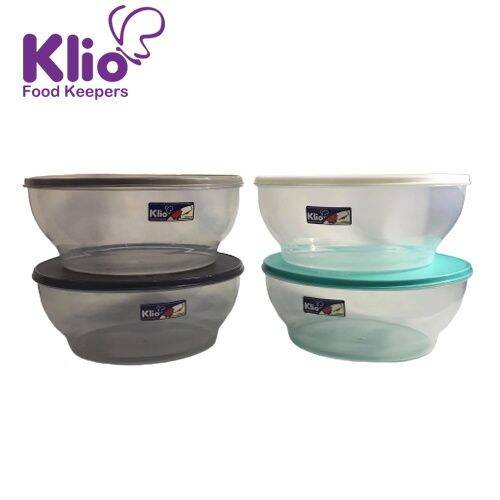 Klio KL-RB04 Round Bowl Stack 2500mL Food Keeper Extra Large Rounded ...