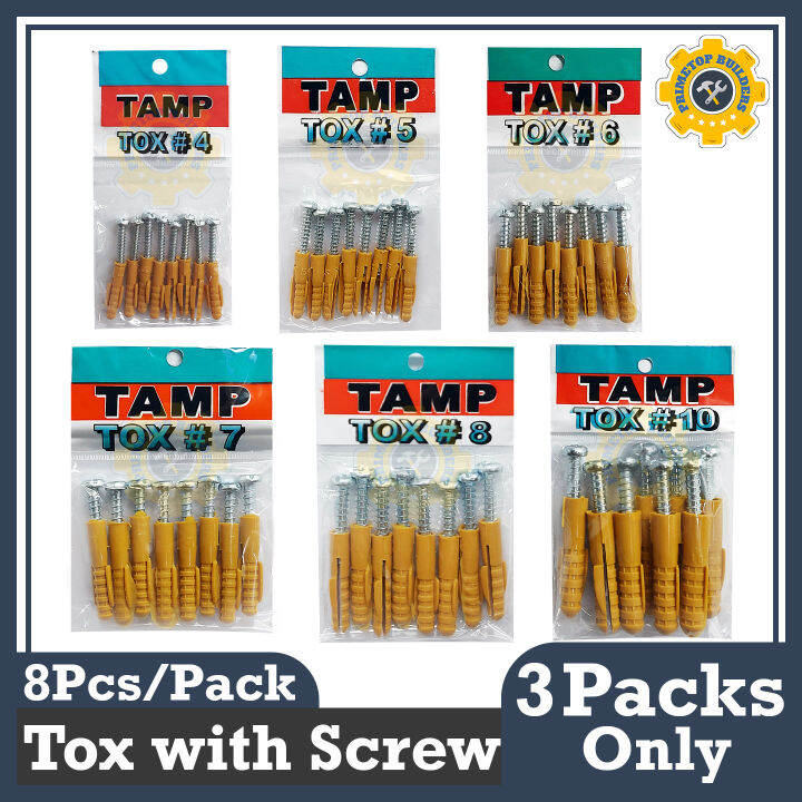 TOX with Screw (8Pcs/Pack) 3 PACKS ONLY PRIMETOP | Lazada PH