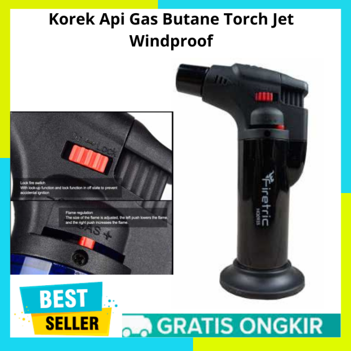 Firetric Korek Api Gas Butane Torch Jet Windproof Korek gas butane gun ...
