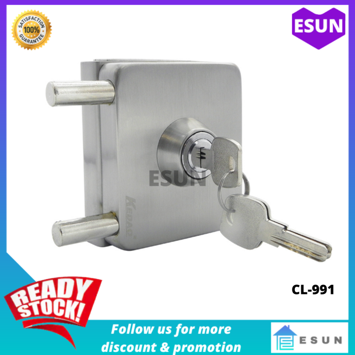 SUS 304 Stainlesss Steel Glass Door Lock for Dual Fan Glass Door ...