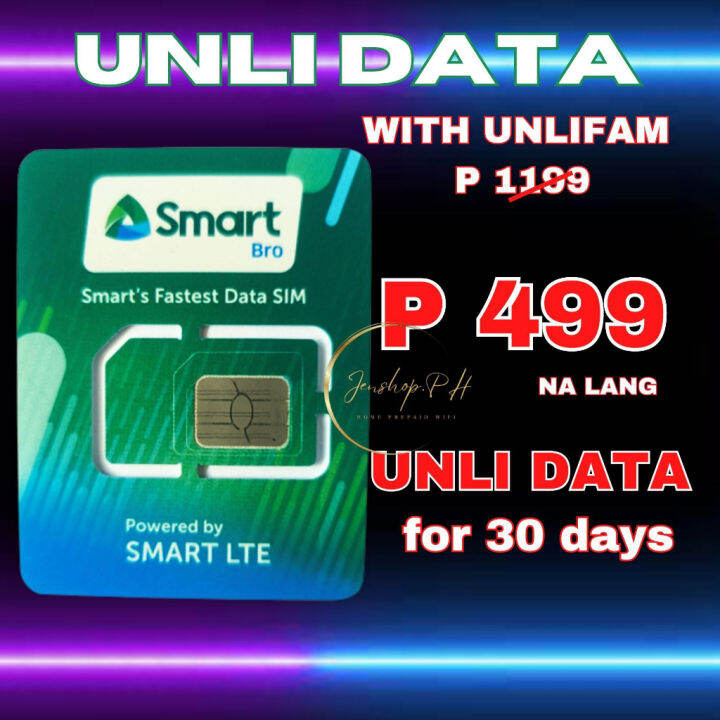 SMART HOME WIFI SIM UNLI DATA for 30days | Lazada PH