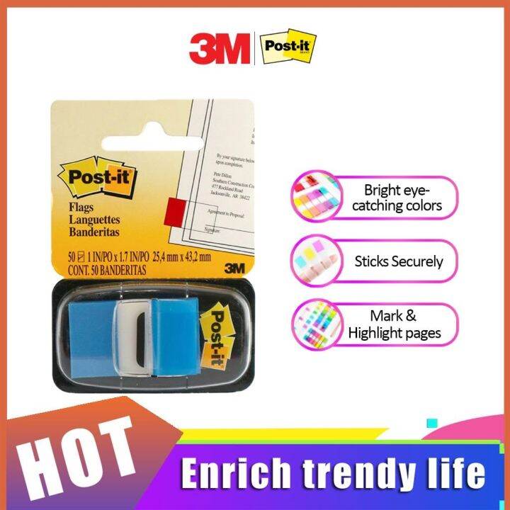 3M Post-It Flags 1X1.7IN 50FL/PD 36/CV 680-2 Blue [MP6802] | Lazada PH