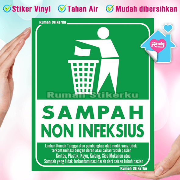 Stiker Sampah Non Infeksius Rumah sakit klinik | Lazada Indonesia