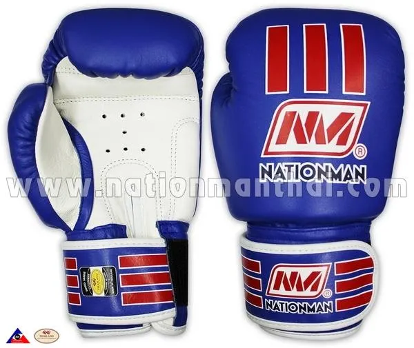 NATIONMAN นวมมวยไทยหนังแท้ สำหรับแข่งขัน ขนาด 6-12 Oz | Lazada.co.th