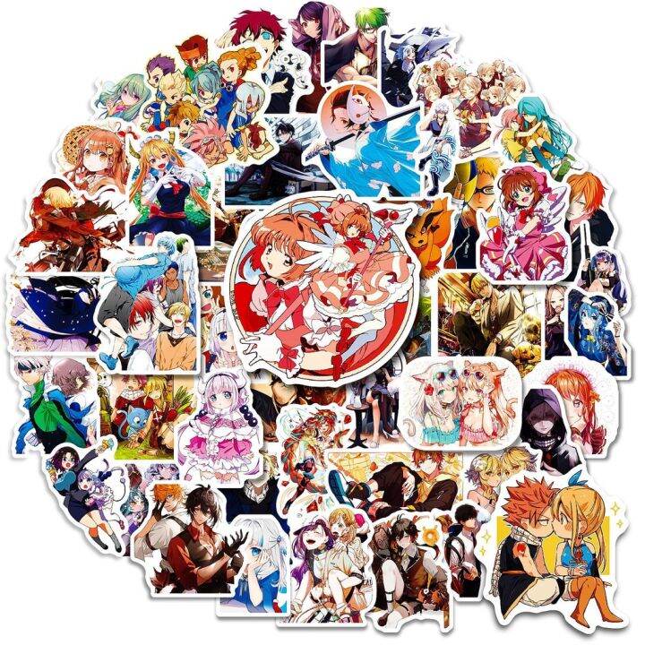 Anime Collection 50 Pcs Waterproof Non Repeating Stickers Pack A Lazada
