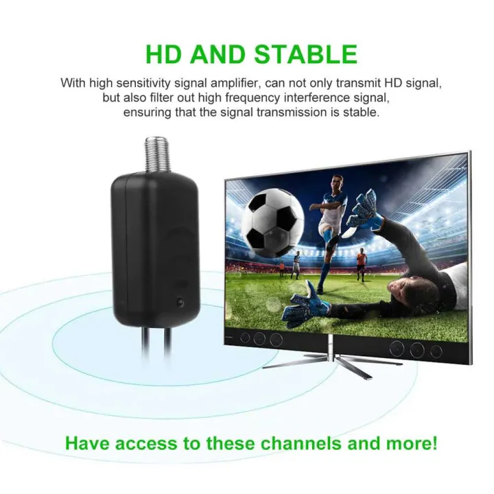 Penguat Sinyal Antena TV Amplifier Booster DVB-T2 Signal Reciver Kabel ...