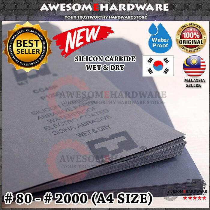 A4 SIZE WATERPROOF WET AND DRY SILICON CARBIDE ABRASIVE SAND PAPER ...