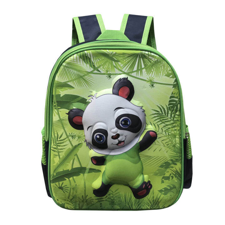 Cute Cartoon Panda Kids Green Backpack 12 inch by pdstohome | Lazada.co.th
