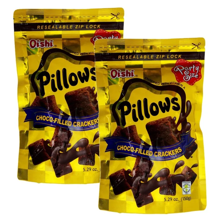 Oishi Pillows Chocolate Crackers 150g x 2 | Lazada PH