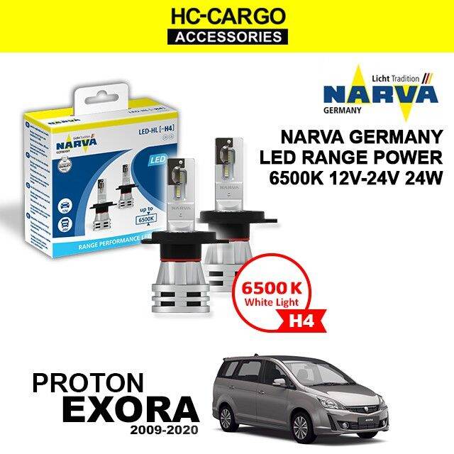 NARVA H4 12V & 24V 6500K Range Performance LED Headlight Bulb Set for ...