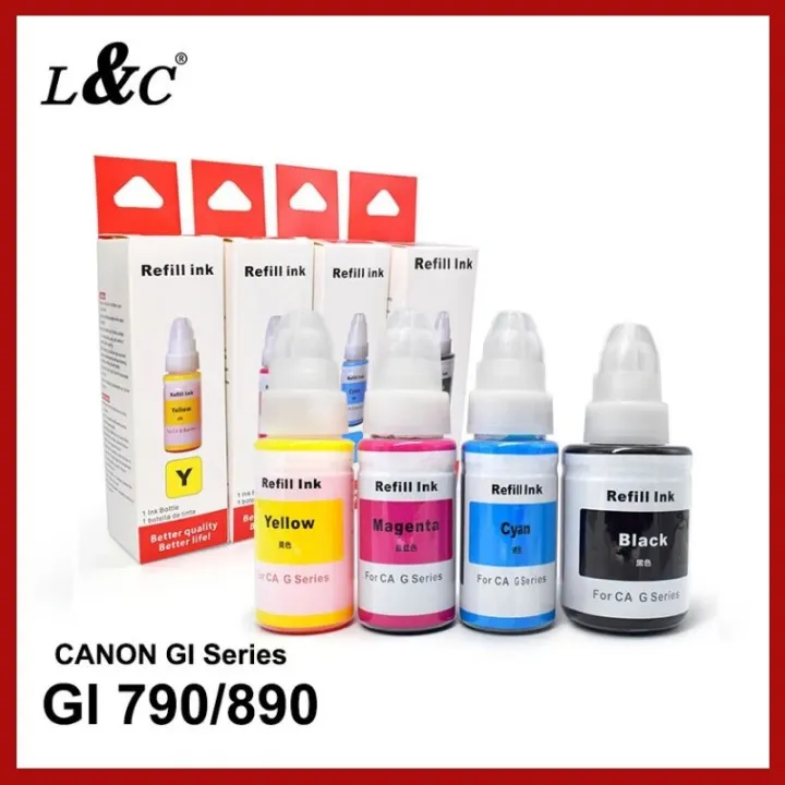 ink for canon printer GI790 890 Refill Ink Dye Ink Compatible with ...