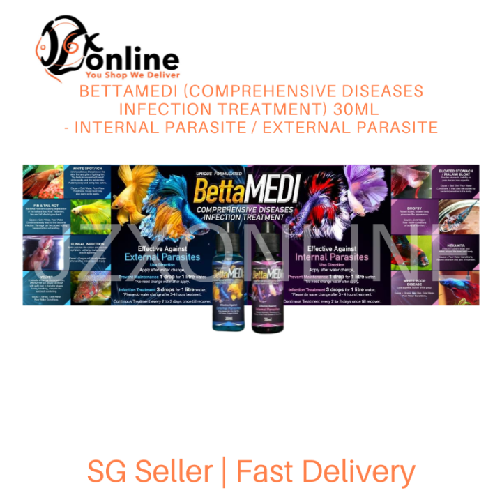 BETTAMEDI (Comprehensive Diseases Infection Treatment For Betta) 30ml ...