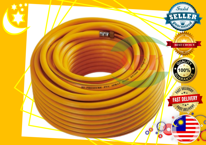 AIR COMPRESSOR HOSE YELLOW PVC AIR HOSE 8.5MMX14.5X100M | Lazada