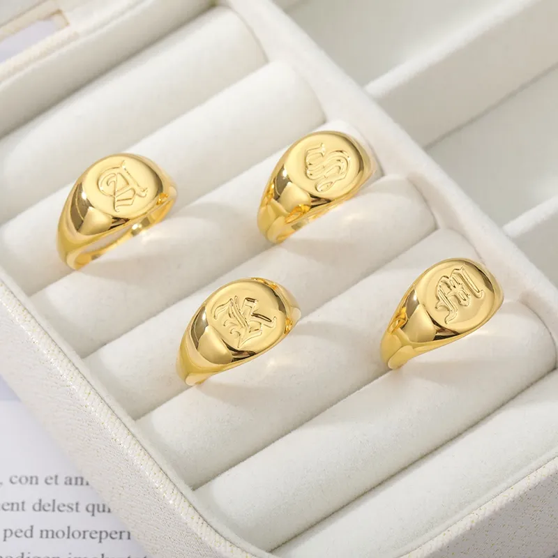 Alphabet Rings In Gold 2024 www nnectedthebook
