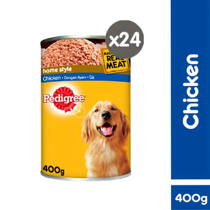 PEDIGREE Chicken Wet Can Dog Food Set of 24 (400g) | Lazada PH