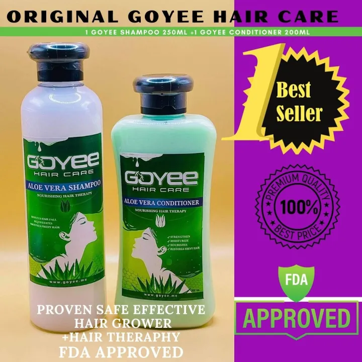 ORIGINAL GOYEE HAIR CARE SET 1 bottle ALOE VERA SHAMPOO 250ml AND 1 ...