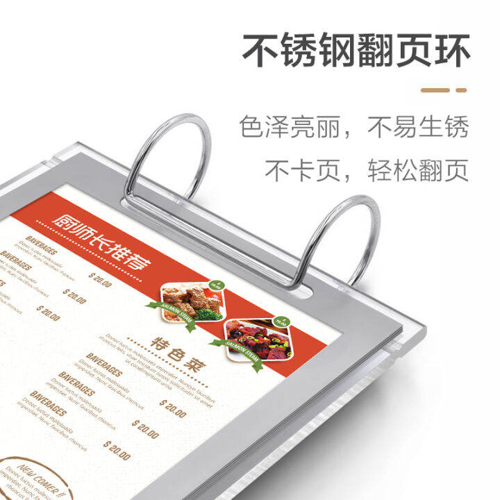 Flip Table Card Desktop Decca Stand Menu Display Card Acrylic Table ...