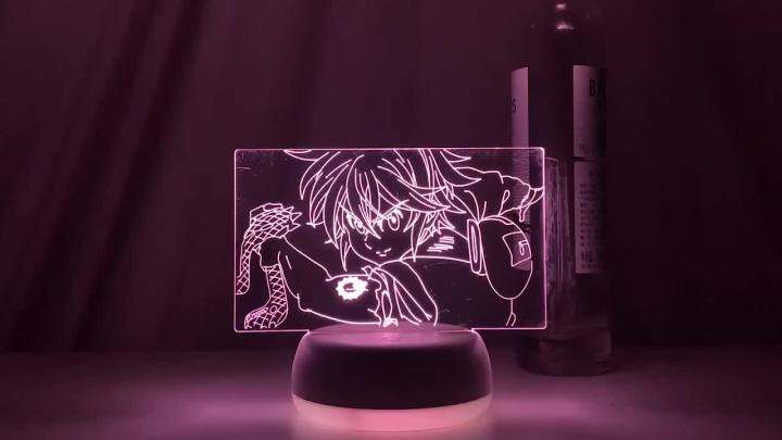 อะนิเมะ Led Light The Seven Deadly Sins Meliodas สำหรับห้องนอนเด็กตก ...