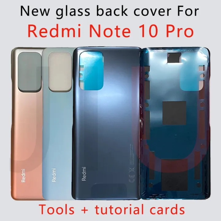 ใหม่สำหรับ Redmi Note 10 Pro แบตเตอรี่แก้วฝาหลังเปลี่ยน3D สำหรับ Redmi ...