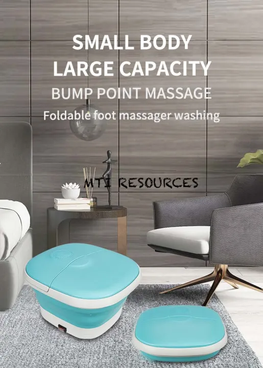 Electric Portable Folding Travel Footwash Basin Feet Spa Massage Bath ...