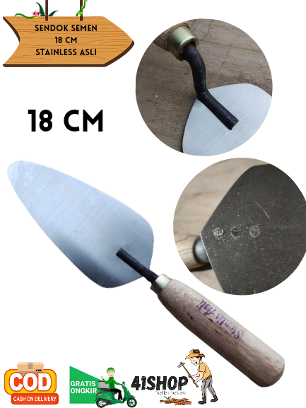 Sendok/cetok semen STAINLESS ASIi 18 cm (reni) | Lazada Indonesia