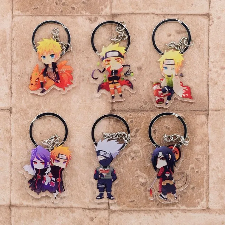 BA Naruto Acrylic Keychain Anime High Quality Metal Hook Sasuke, Sakura ...