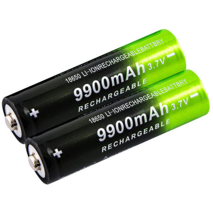 18650 Lithium Rechargeable Battery 3.7V 9900mAh Large Capacity Power Cell Glare Flashlight Light ...