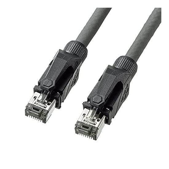 Sanwa Supply Cat6a STP LAN Cable (3M) 10 Gbps / 500 MHz RJ45 ...