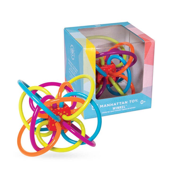 Imported Manhattan ball teether WINKEL baby hand-held ball baby ...