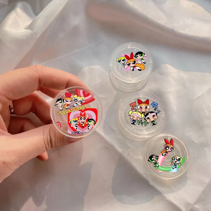 BANDAI Powerpuff Girls Griptok แหวนยึดศัพท์สำหรับ Samsung ชัดเจน INS ...
